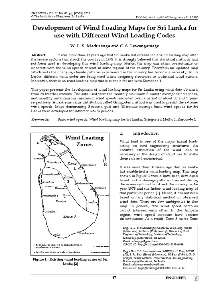 Development Wind Code in Sri Lanka | PDF