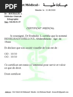 Certificat d'Aptitude Physique Modèle | PDF