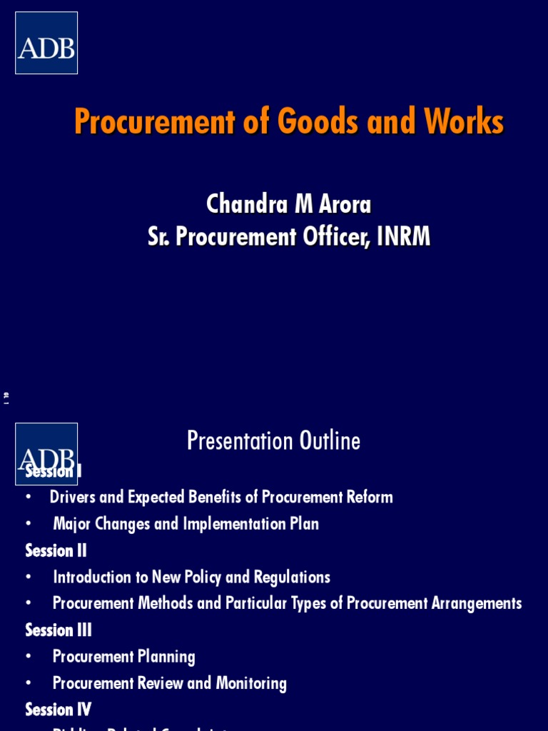 ADB Procurement Guidelines Overview | PDF | Procurement | Complaint