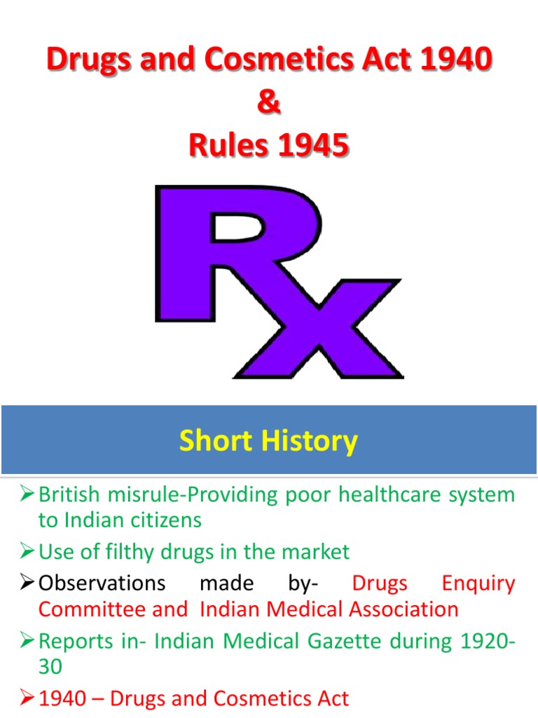 Drugs and Cosmetic Act | PDF | Drugs | License