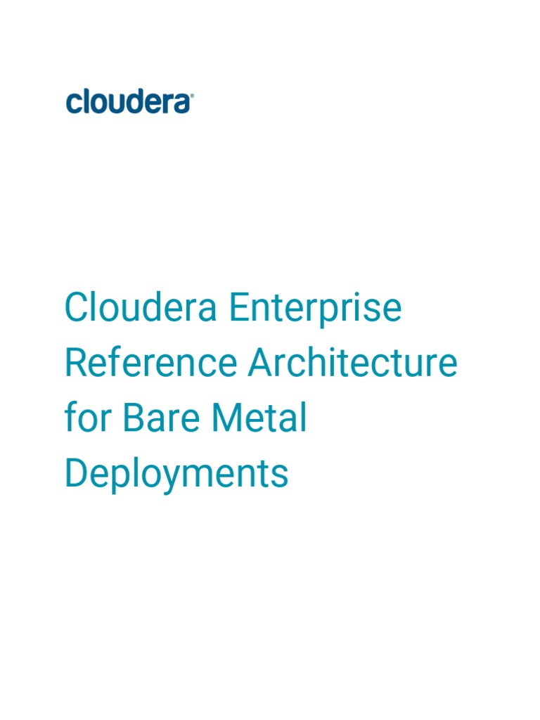 Cloudera Ref Arch Metal | PDF | Information Technology | Computing