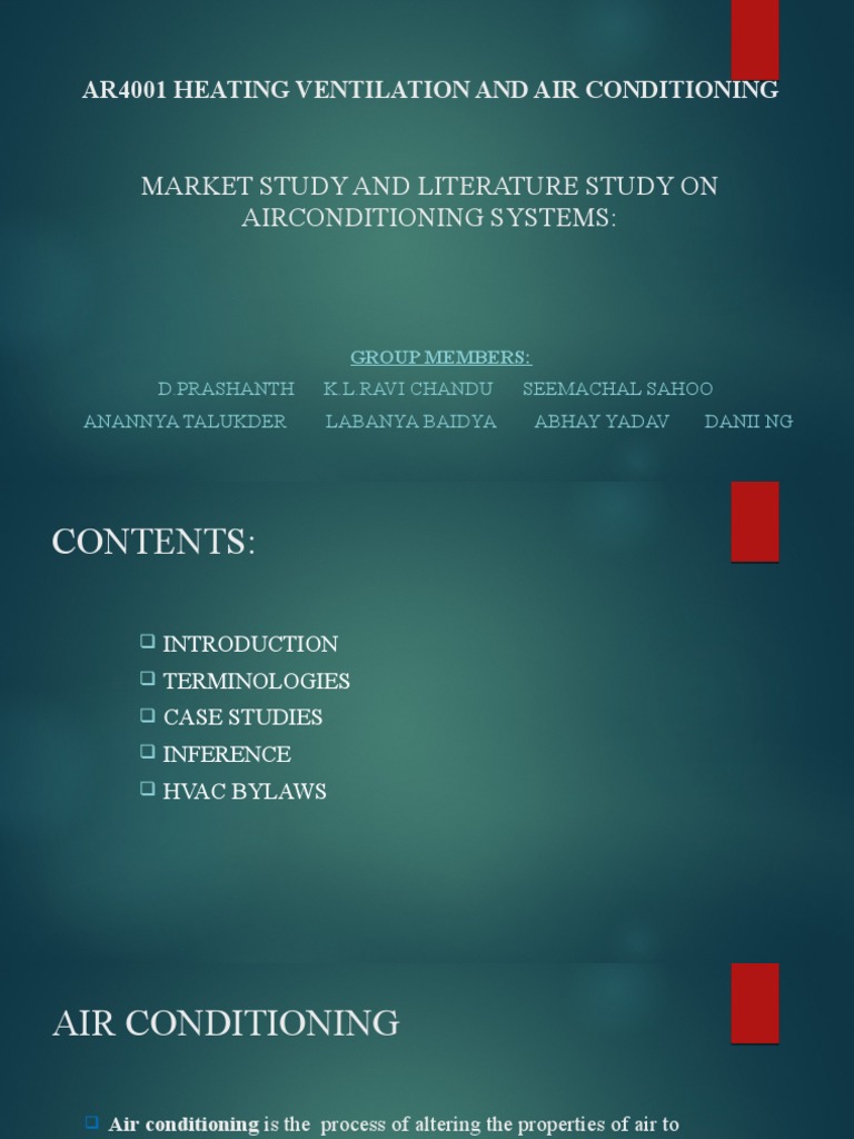 HVAC Case Study PPT Chandu | PDF | Air Conditioning | Duct (Flow)