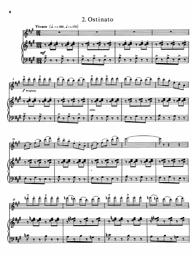 Rutter Suite Antique II Ostinato PDF | PDF