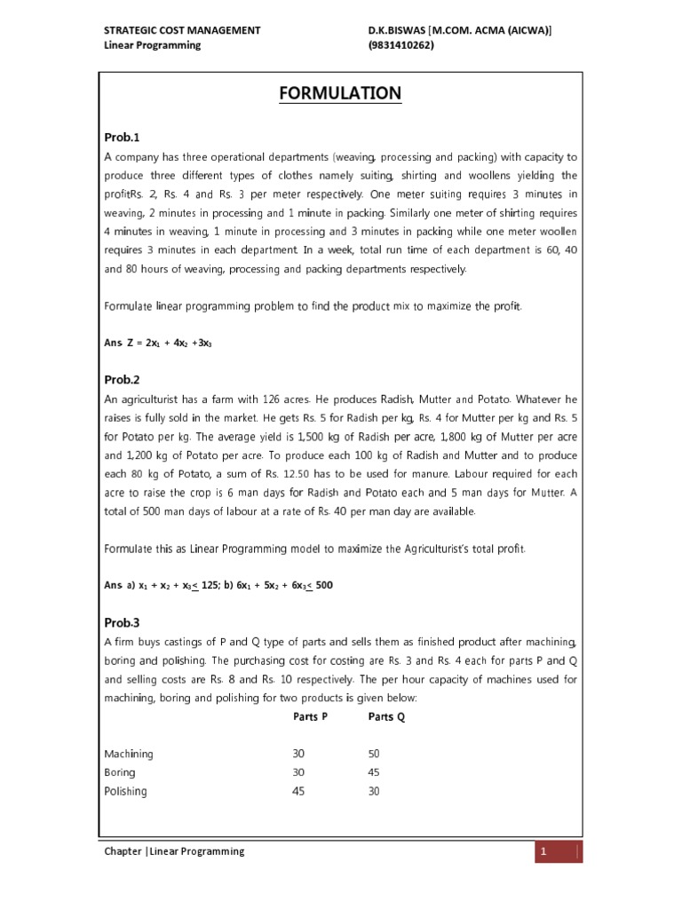 Linear Programming | PDF | Bonds (Finance) | Economies Linear Programming | PDF | Bonds (Finance) | Economies