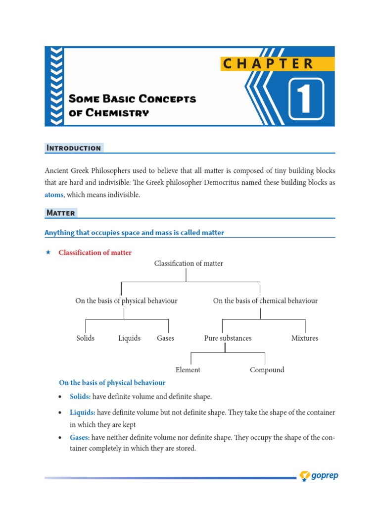 Some Basic Concepts of Chemistry: Atoms | PDF | Mole (Unit) | Molecules