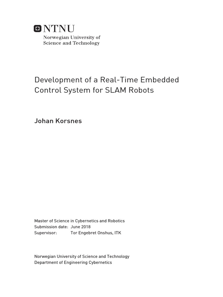 Development of A Real-Time Embedded Control System For SLAM Robots ...