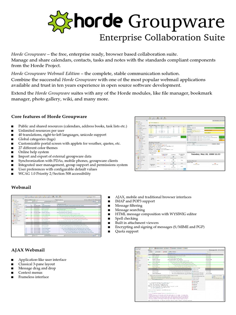 Groupware: Enterprise Collaboration Suite | PDF | Microsoft Outlook ...