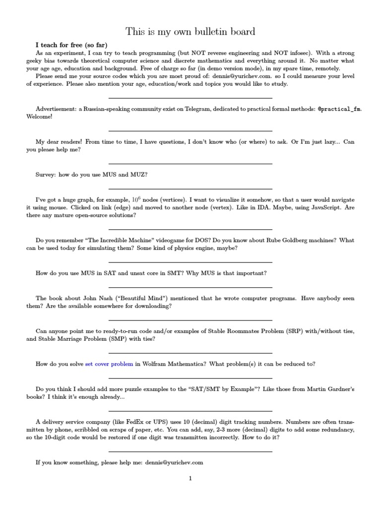 SAT SMT by Example | PDF | Applied Mathematics | Discrete Mathematics