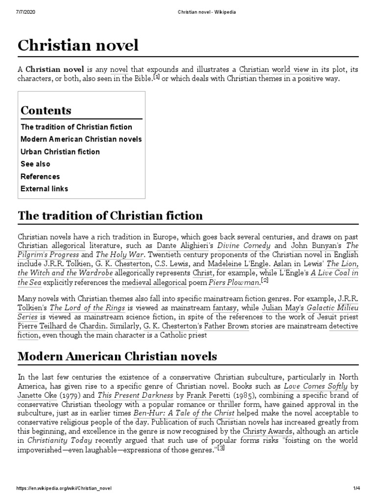 Christian Novel | PDF | Religion And Belief