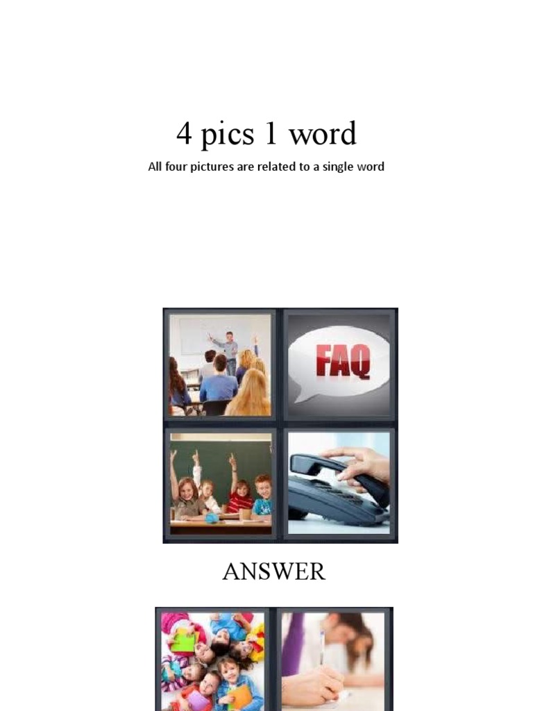 4pics1word School | PDF