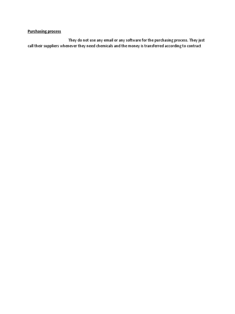 Simplified Chemical Purchasing Process | PDF