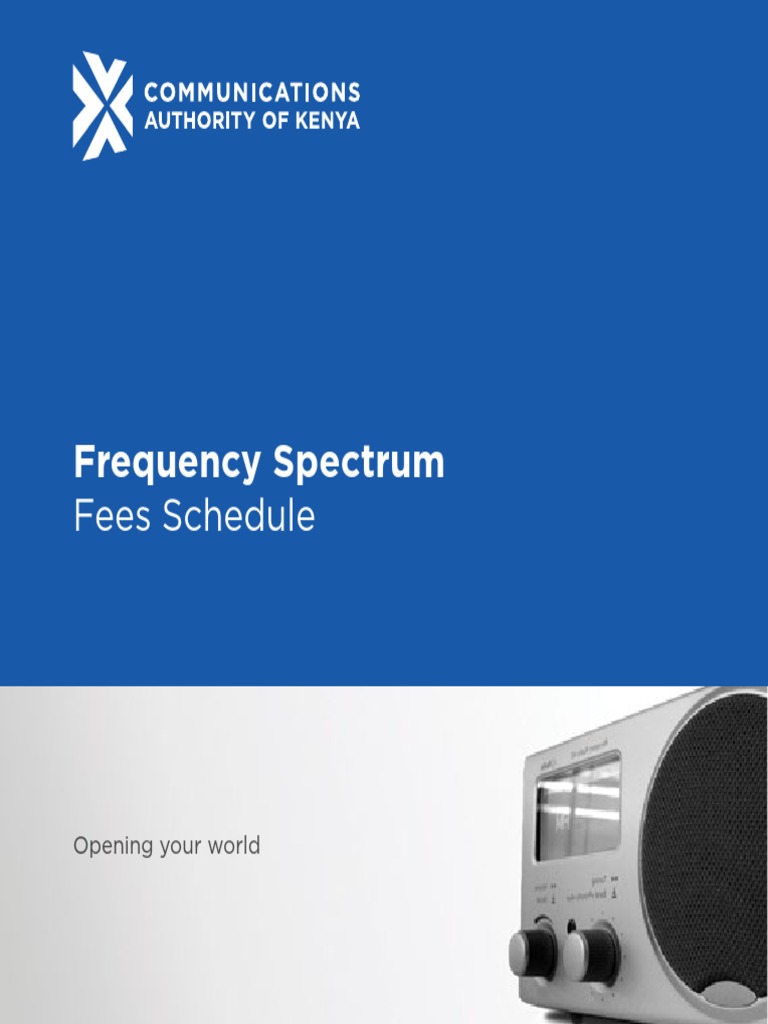 Frequency Spectrum Fees Overview | PDF | Bandwidth (Signal Processing ...