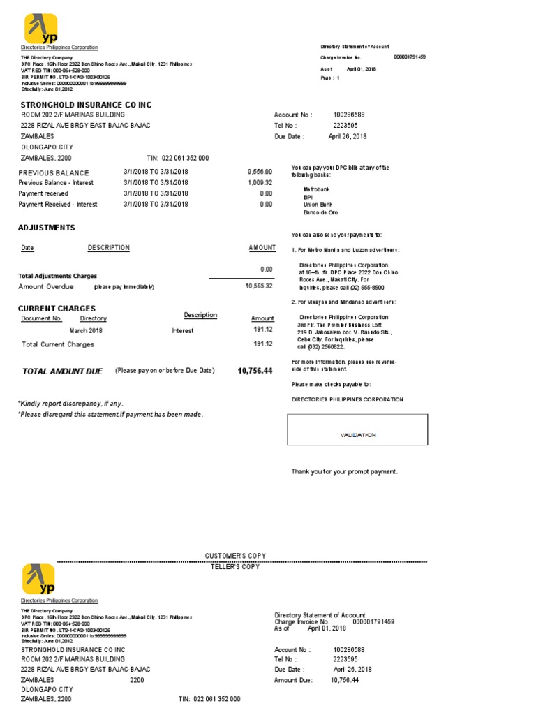 Previous Balance: Total Amount Due | PDF | Financial Services | Banking
