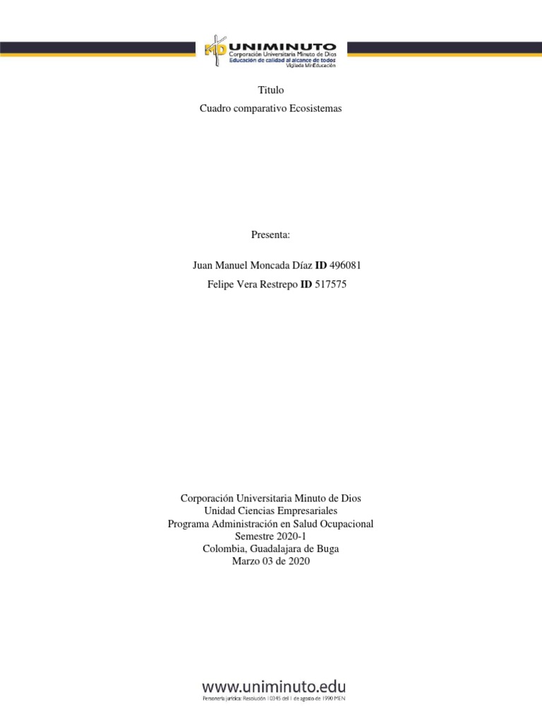 Comparativa de Ecosistemas en Buga | PDF | Los bosques | Entorno natural