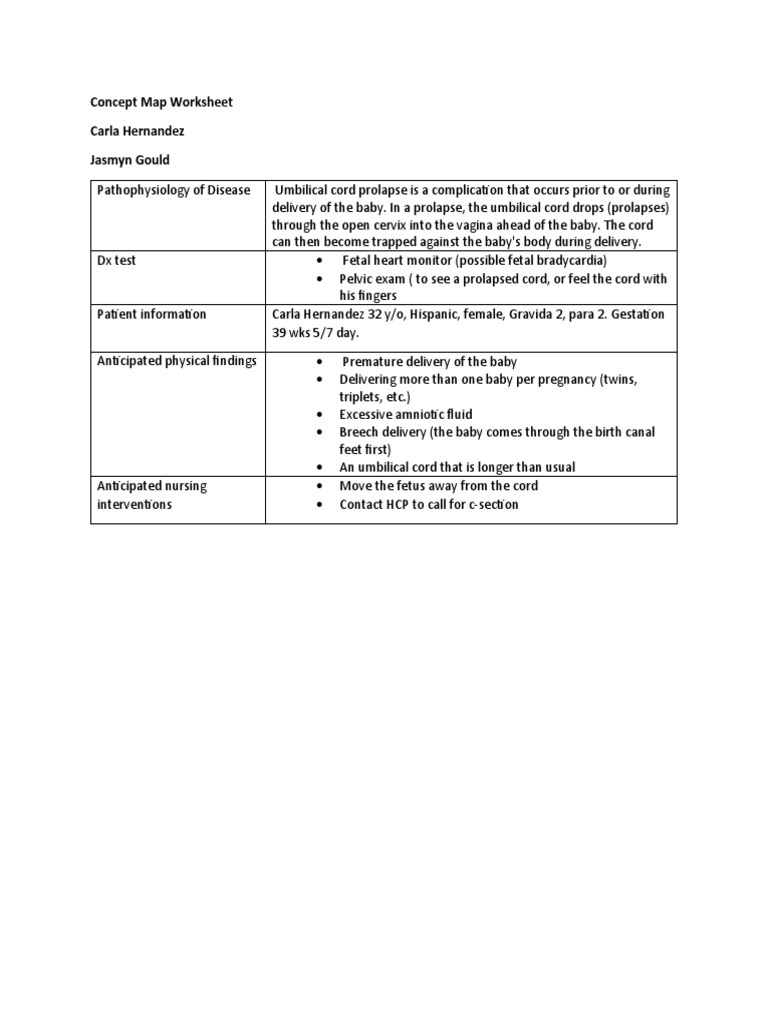Concept Map Worksheet Carla Hernandez Jasgou1752 | PDF
