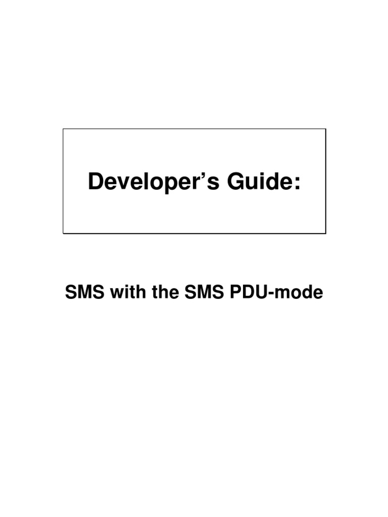 Sms With The Sms Pdu-Mode | PDF | Telecommunications ...