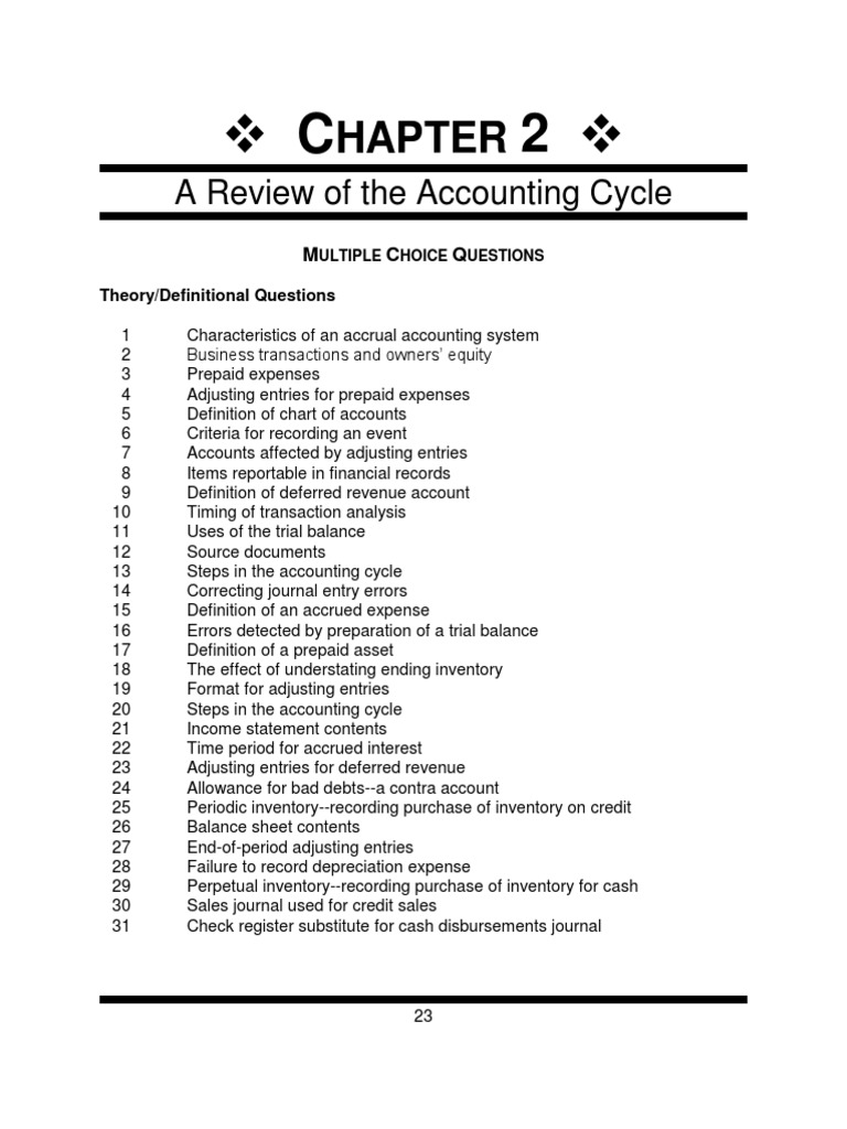 Accounting Cycle Review Questions | PDF | Debits And Credits | Deferral