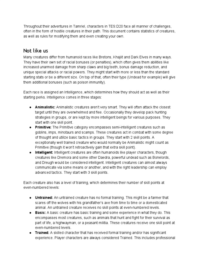 TES - D20 - Creature Codex (WIP) | PDF | Vampires | Shield