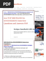 Mechanical Design Interview Questions and Answers | PDF | Geometry | Space