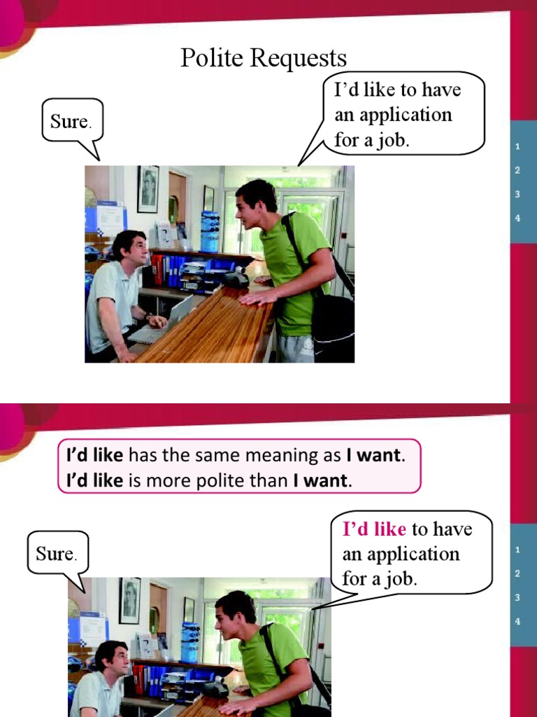 BK 1 Unit 1 To 4 Polite Requests | PDF