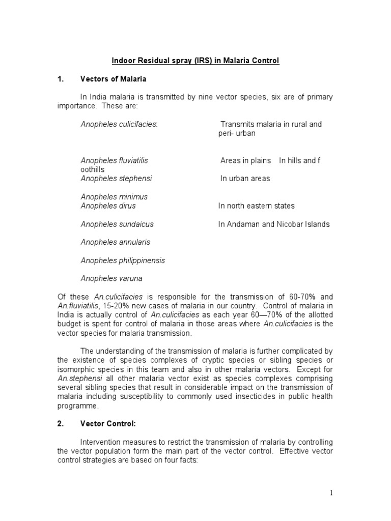 Indoor Residual Spray - 5 | PDF