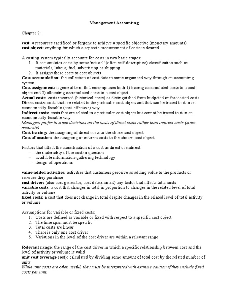 ManagementAccounting Chapter2 | PDF | Cost | Management Accounting