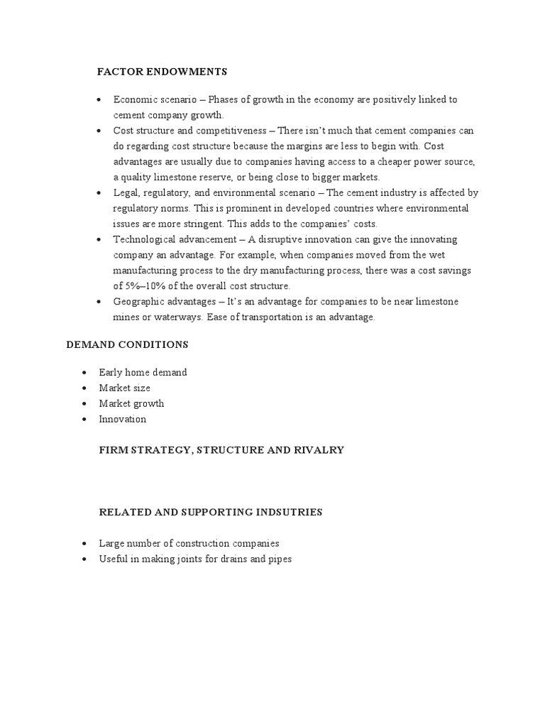 Factor Endowments: Demand Conditions | PDF