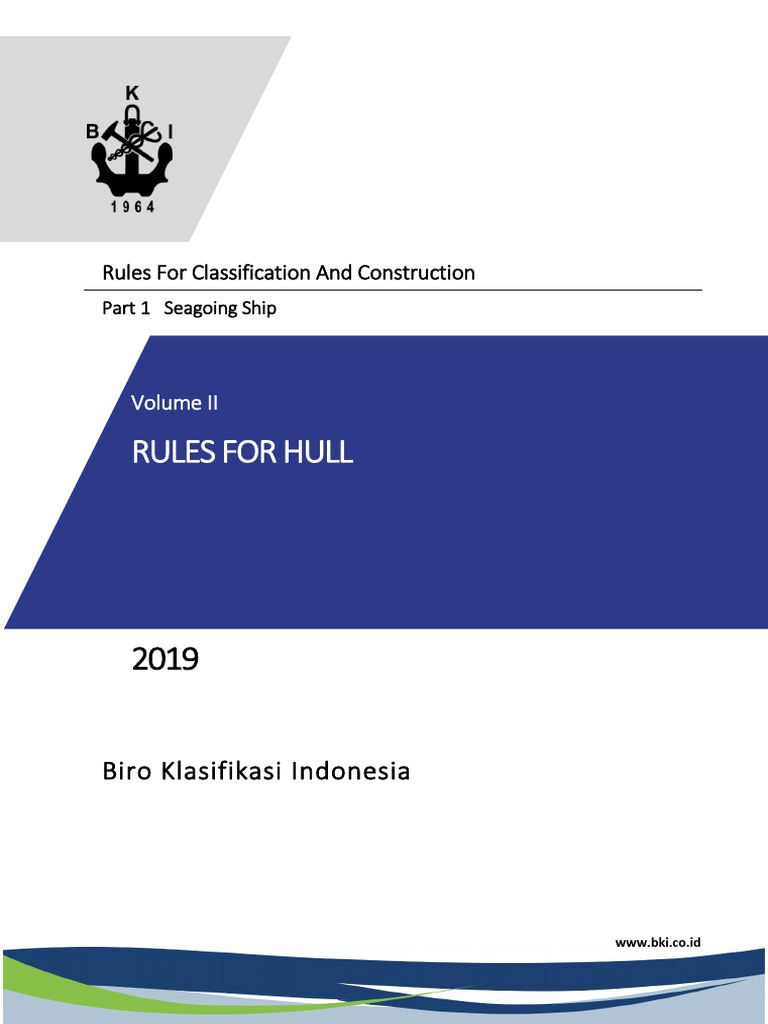 (Vol II), 2019 Rules For Hull, 2019 | PDF | Ships | Oil Tanker