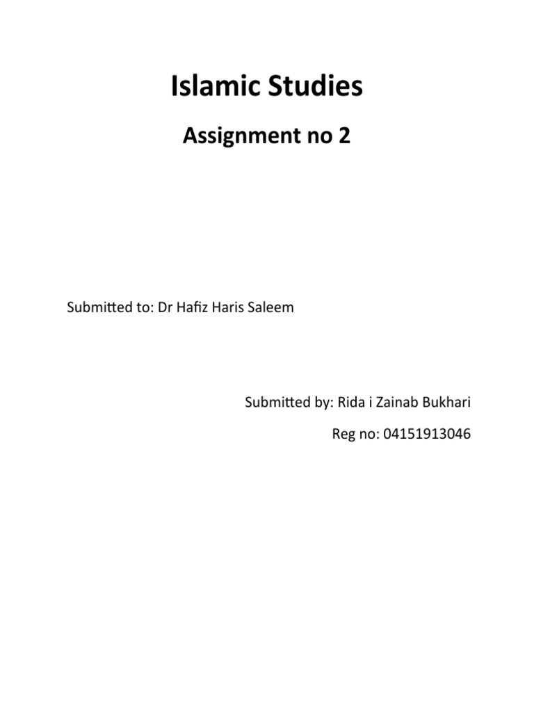 Islamic Studies Assignment | PDF | Mecca | Medina