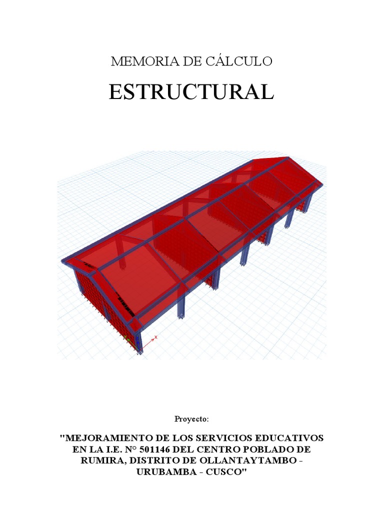 Memoria de Cálculo Estructural Educativa | PDF | Rigidez | Fundación ...