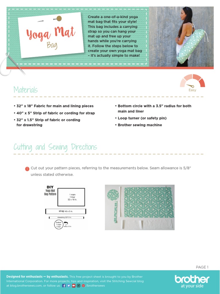 Yoga Mat: Materials | PDF | Seam (Sewing) | Sewing