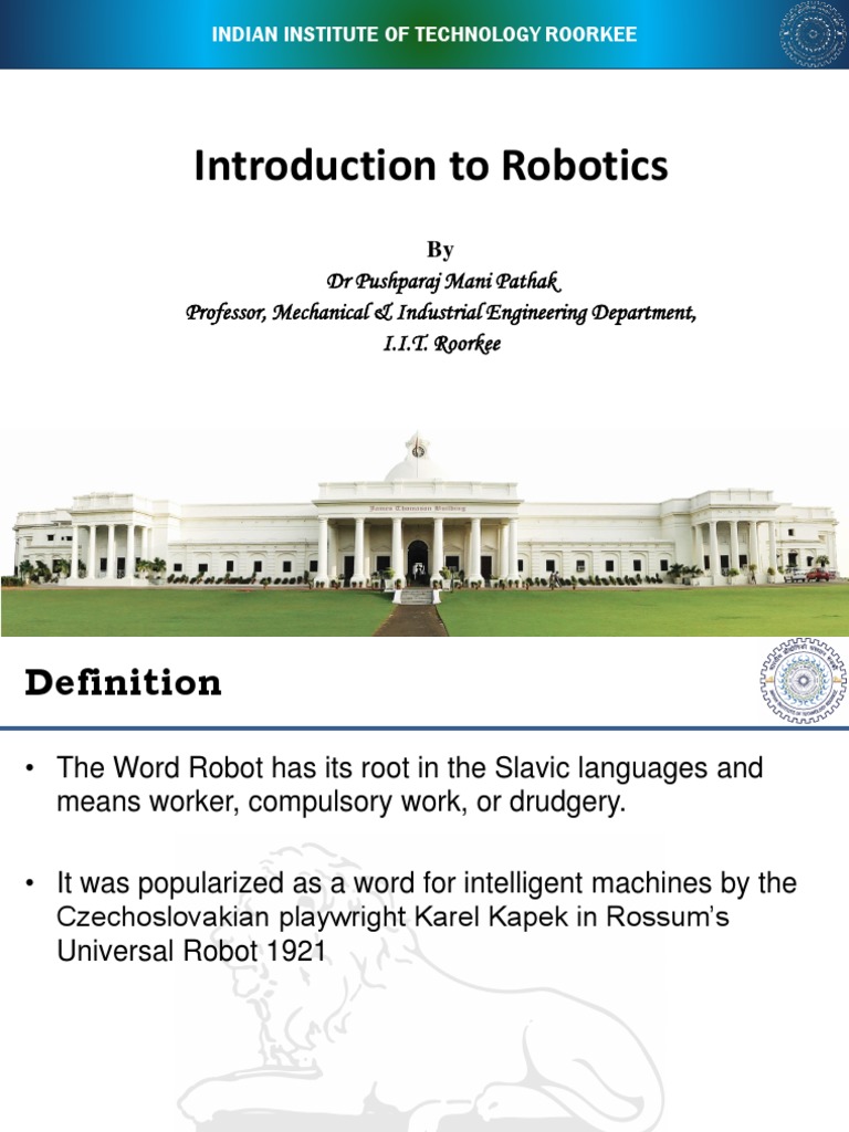 1 - Introduction To Robotics | PDF | Kinematics | Robot