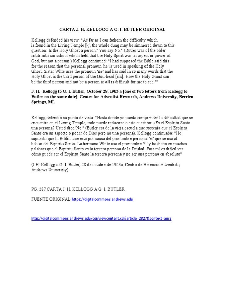 Carta Oficial Kellogg A Butler | PDF