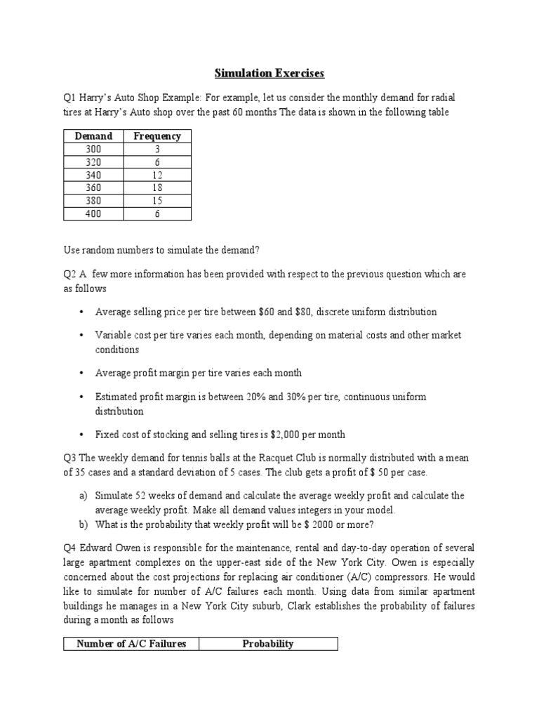 Simulation Exercises-2 - Project Management | PDF | Profit (Economics ...