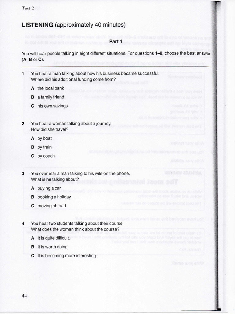 Listening Test 6 | PDF | Conducting