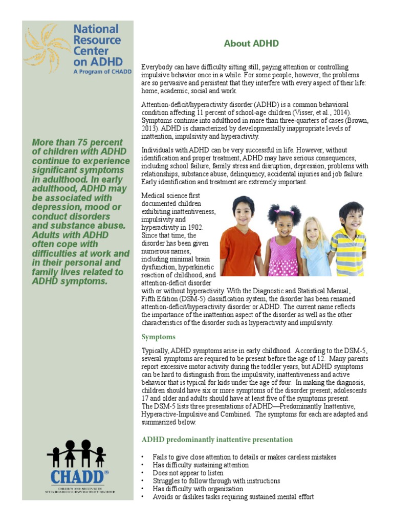 02 About Adhd | PDF | Self-Improvement | Wellness