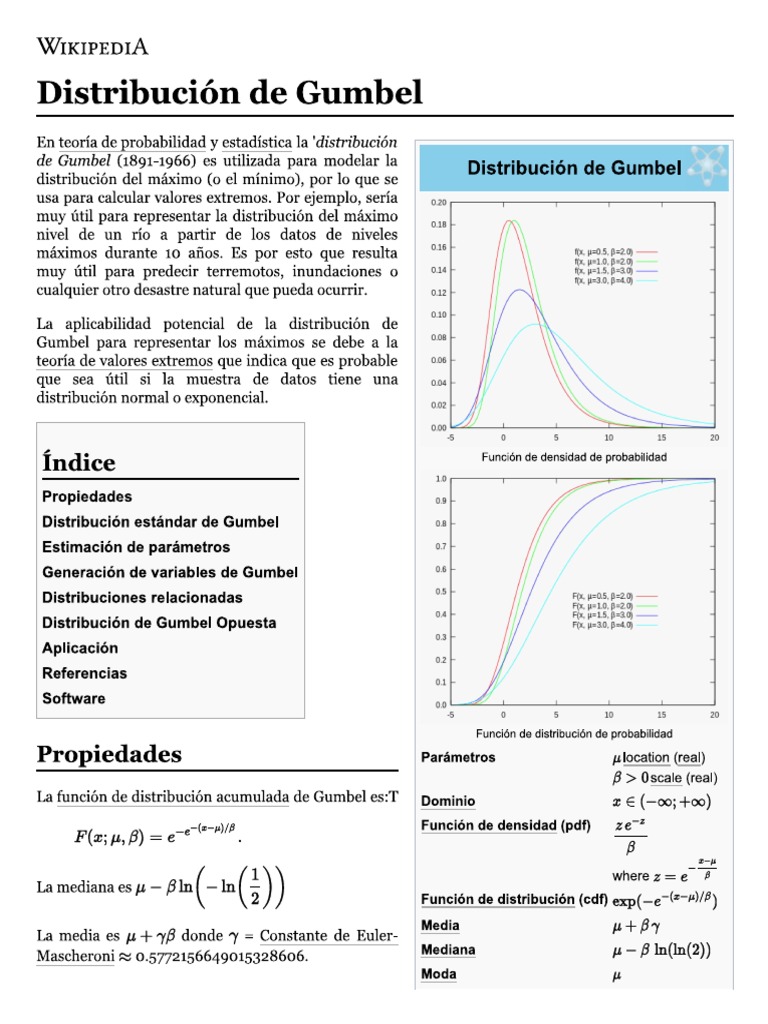 Distribucion de Gumbel | PDF