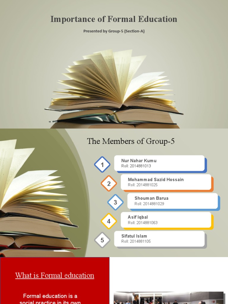 Importance of Formal Education | PDF | Applied Psychology | Teaching