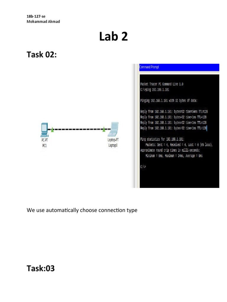 Task 02:: We Use Automatically Choose Connection Type | PDF
