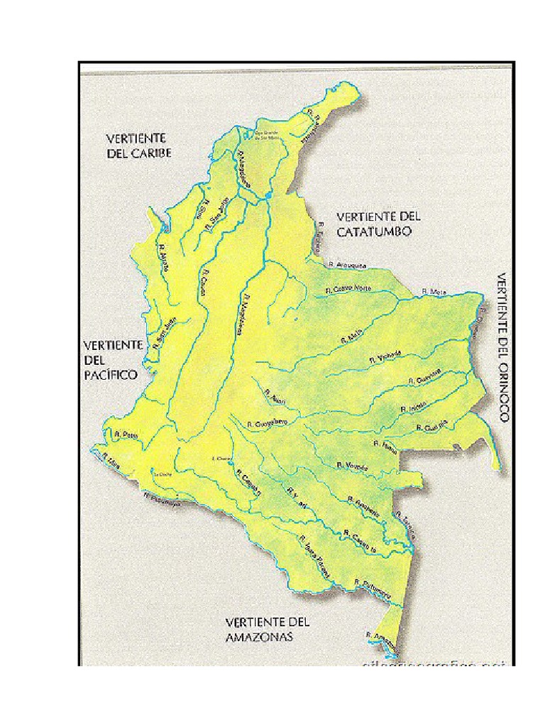 Mapa de Colombia Con Sus Rios | PDF