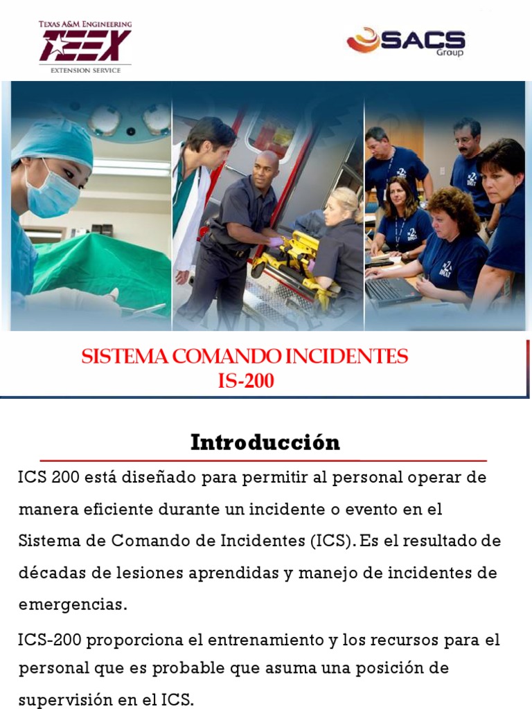 Introducción al Sistema ICS 200 | PDF | Liderazgo | Planificación