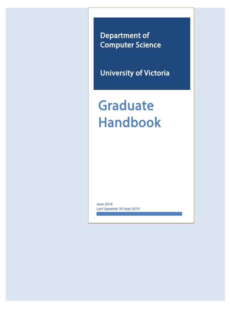 Graduate Handbook: Department of Computer Science | PDF | Thesis ...
