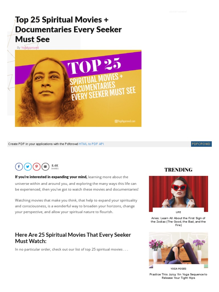 WWW Yogiapproved Com Om Top Spiritual Movies Documentaries | PDF ...