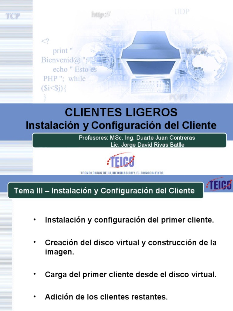 Clientes Ligeros - Instalación y Configuración Del Cliente | PDF ...