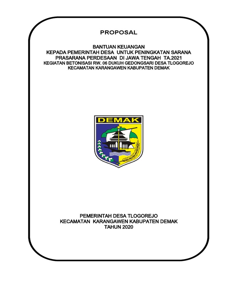 02.proposal Lanjutan Betonisasi RT 01 RW 05 Desa Teluk Kecamatan ...