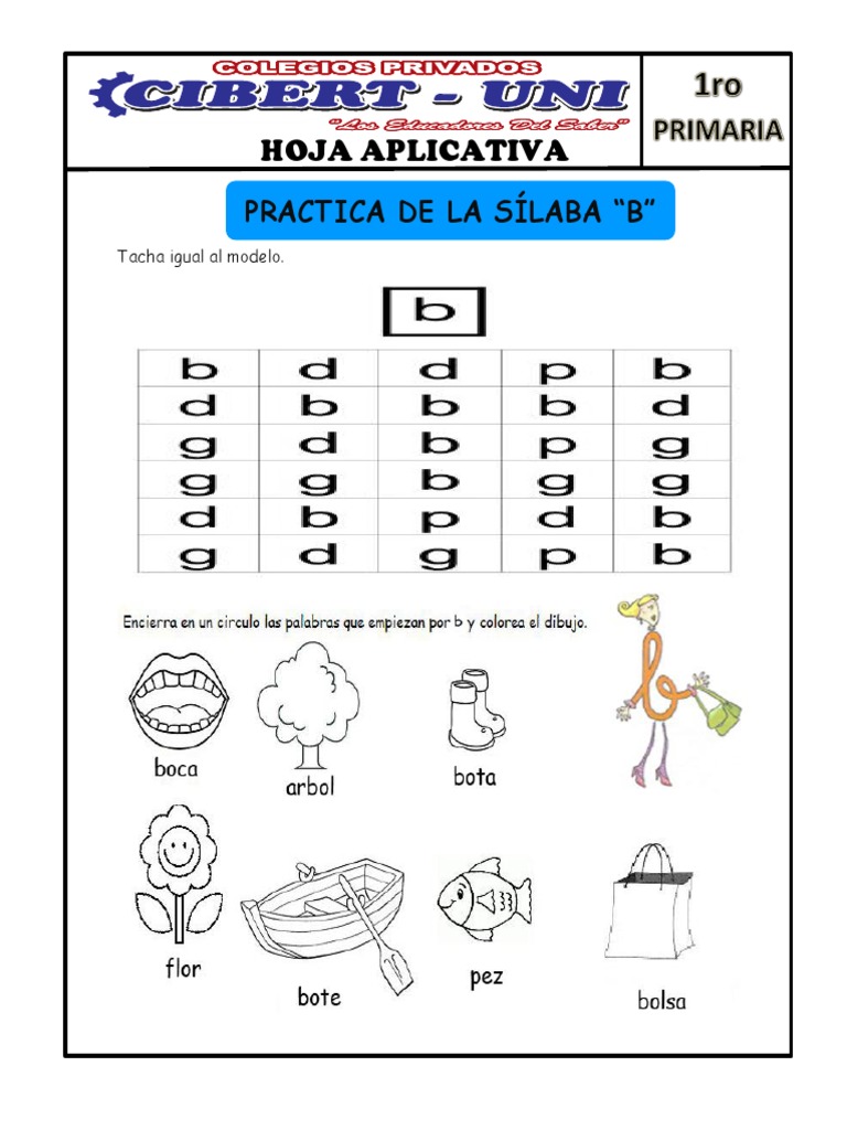 01 - 06 - 20 Tarea La Sílaba B | PDF