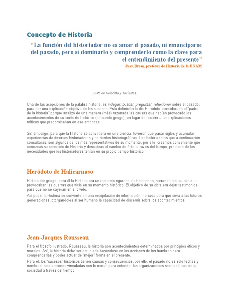 Concepto y evolución de la historia | PDF | Historiografía | Dialéctico