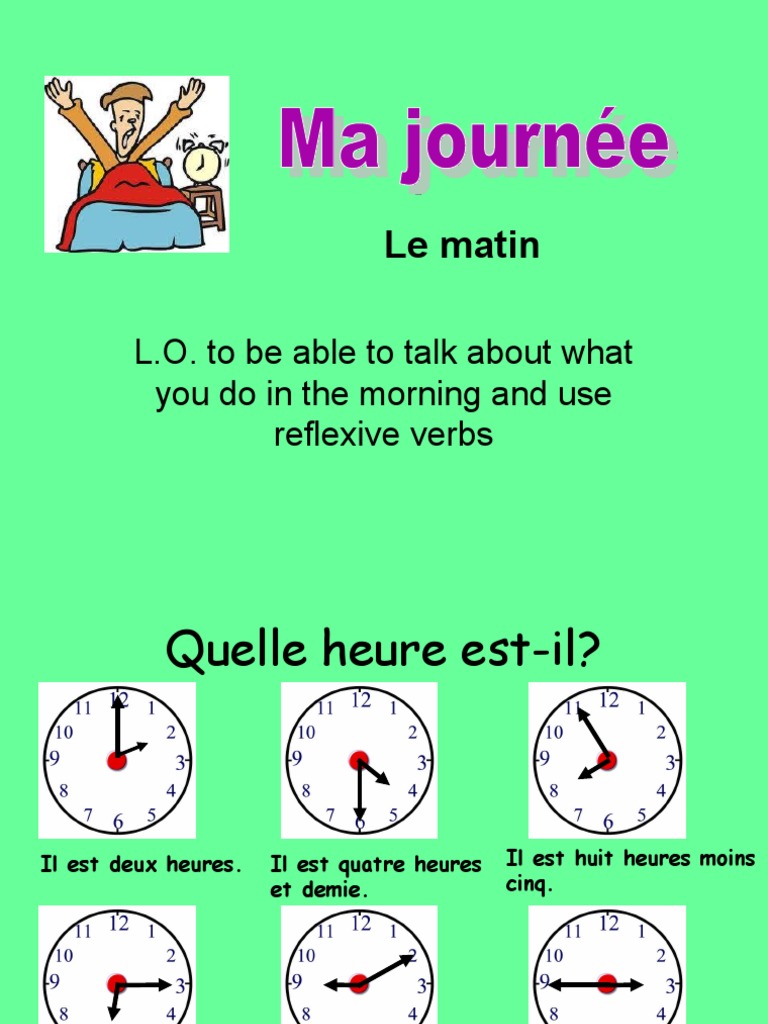 Routine Matinale et Verbes Réflexifs | PDF