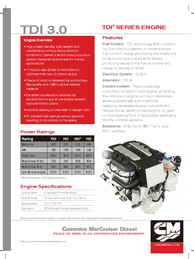 Tdi Series Engine: Features | PDF | Engines | Diesel Engine
