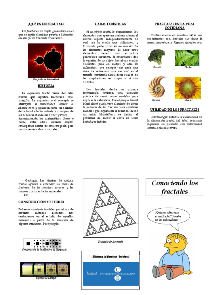 Definición y Ejemplos de Fractales | PDF | Fractal | Enseñanza de ...